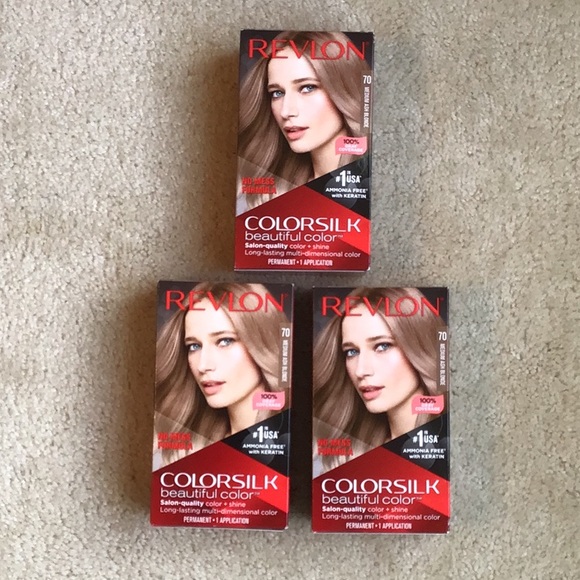 Revlon | Hair | 3 Revlon Colorsilk Beautiful Color Permanent Hair Color ...